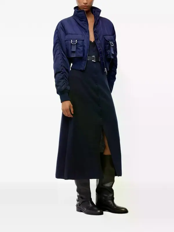 Pinko Cropped Ruched Sleeve Jacket