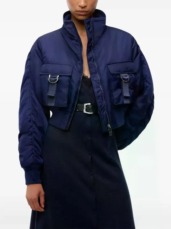 Pinko Cropped Ruched Sleeve Jacket