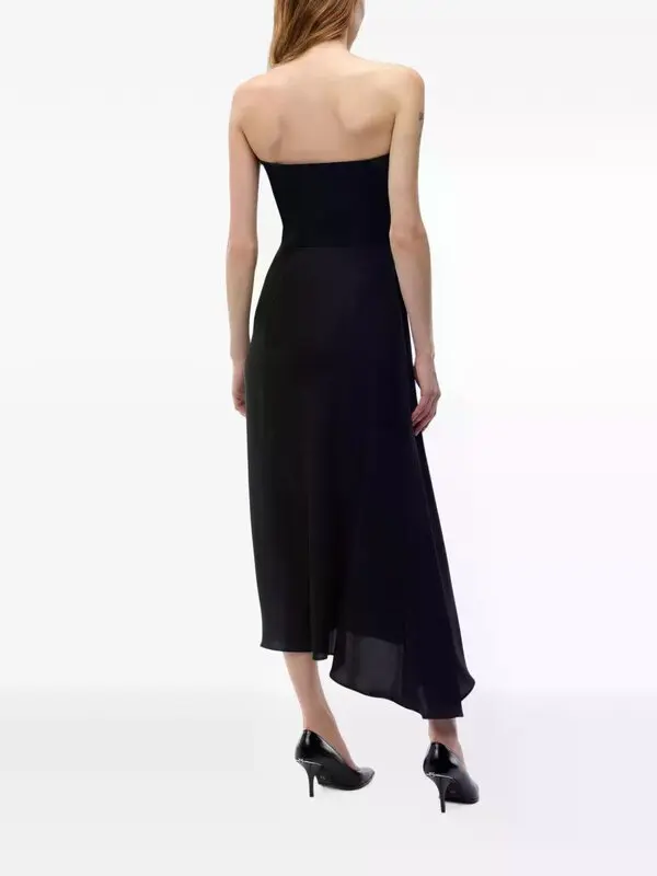 Pinko Strapless Draped Detail Dress