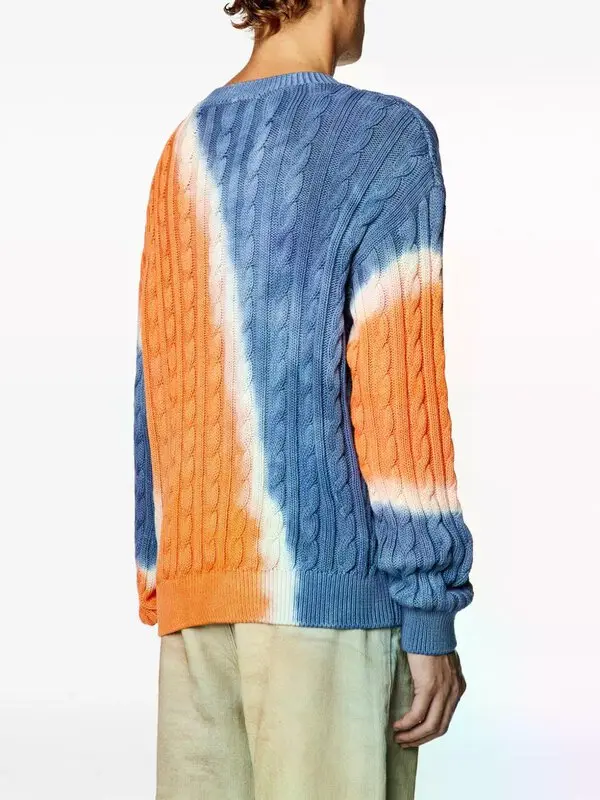 DIESEL® K-janci Tie-dye Cable-knit Jumper