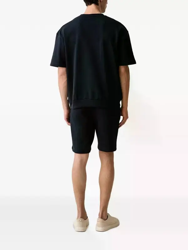 LINDBERGH Short Sleeve Crew Neck Set With Drawstring Waist Shorts