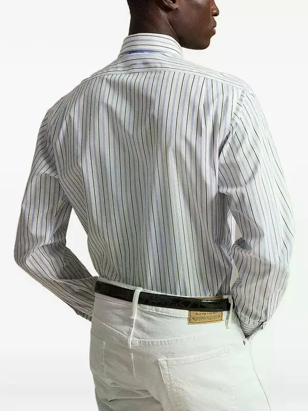 Polo Ralph Lauren Vertical-stripe Embroidered-logo Shirt