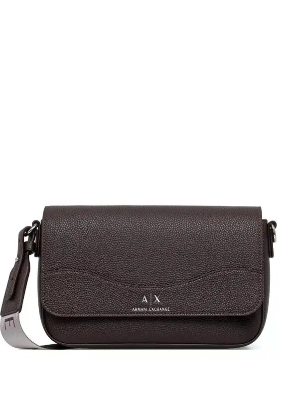 Armani Exchange Pebbled-effect Crossbody Bag - Brown