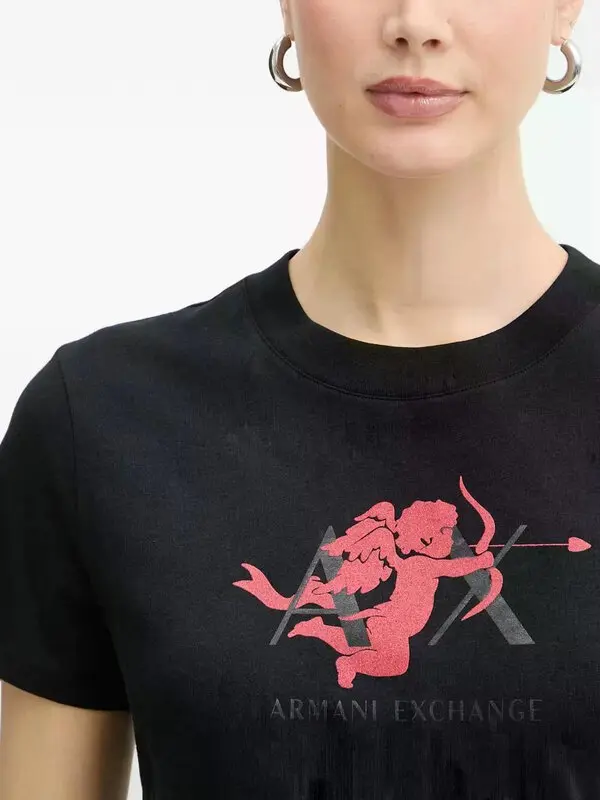 Armani Exchange Graphic-print Logo T-shirt - Black