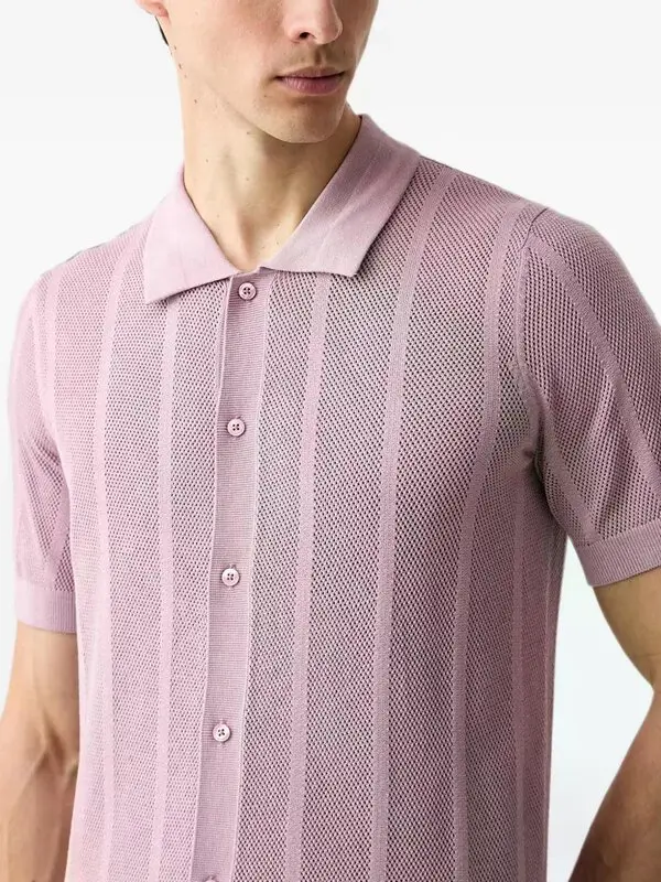 Karl Lagerfeld Pointelle-knit Button-down Shirt