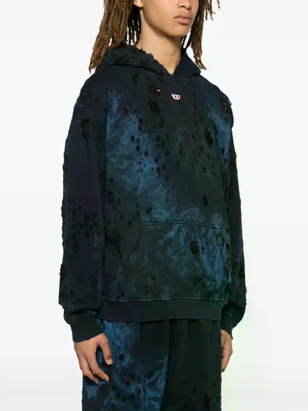 DIESEL® S-boxt Distressed Hoodie