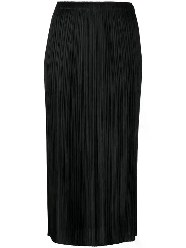 Issey Miyake Pleated High-waist Skirt - Black