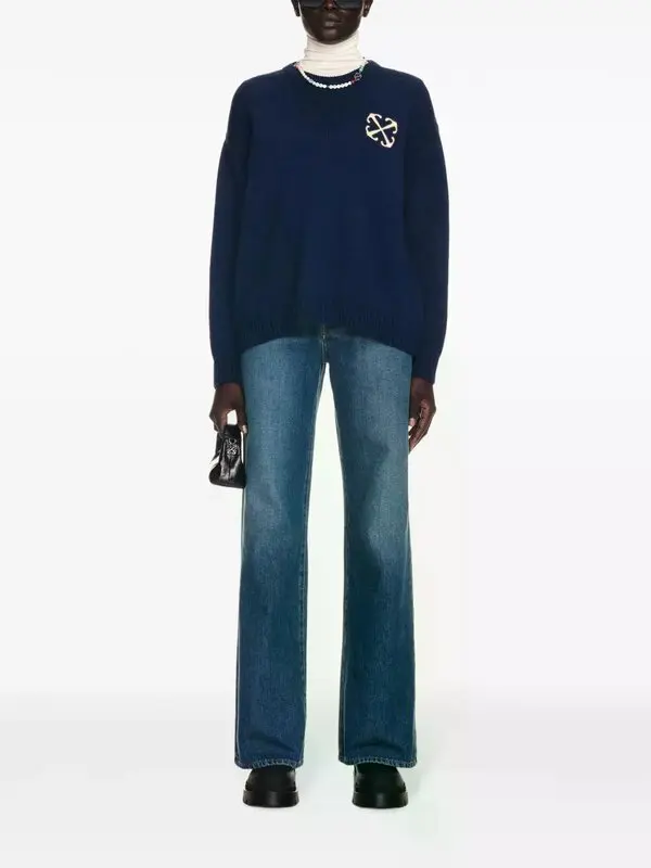 Off-White Intarsia-knit Logo Jumper