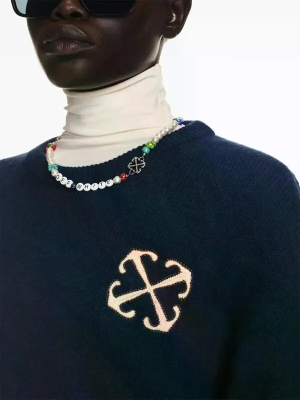 Off-White Intarsia-knit Logo Jumper