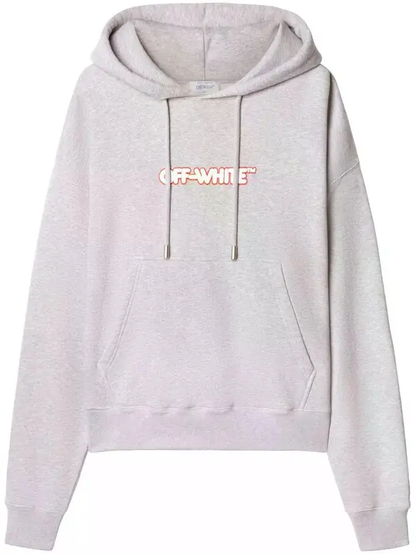 Off-White Round Logo Skate Hoodie - Grey