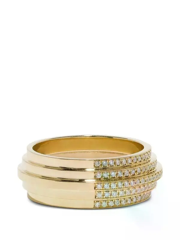 AZLEE Staircase Diamond Ring In 18k Yellow - Gold