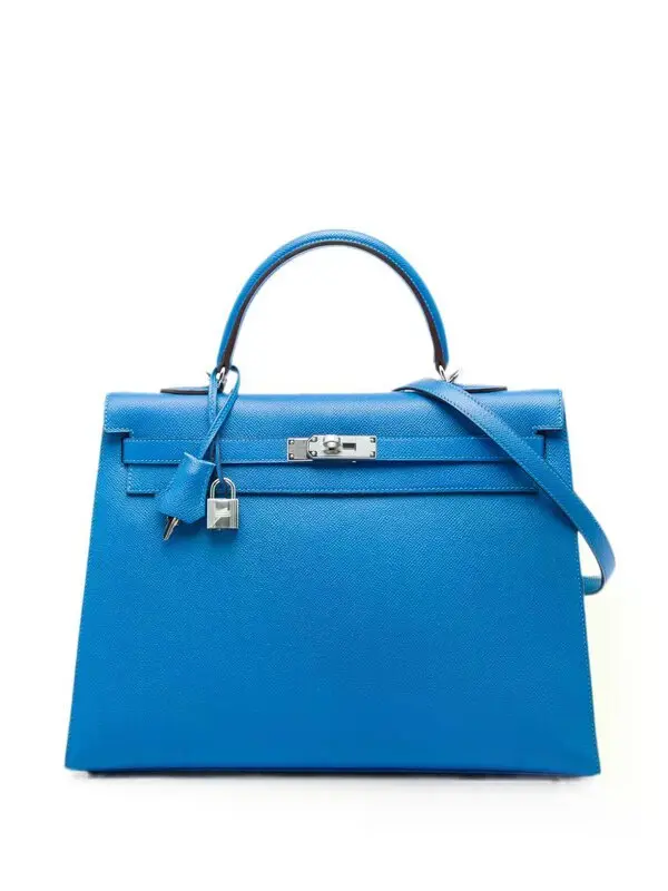 Hermès 2013 Epsom Kelly Ii Sellier 35 Satchel - Blue
