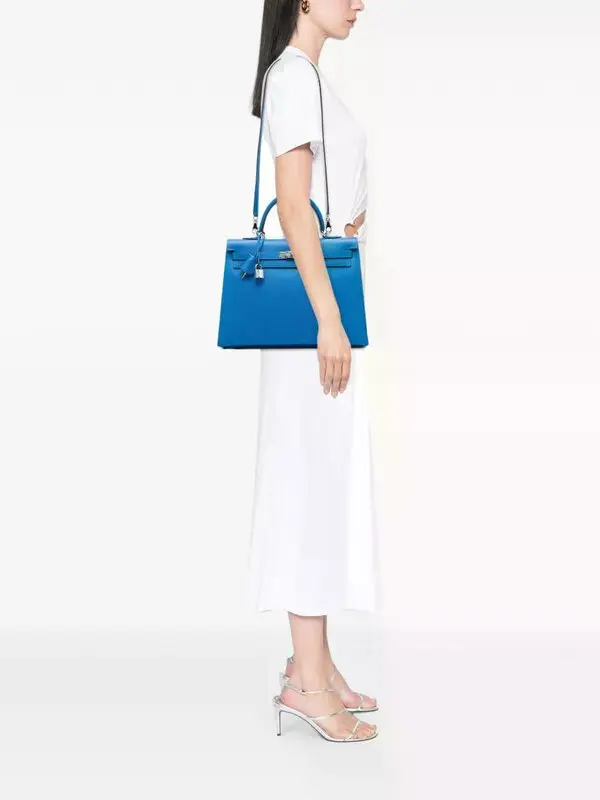 Hermès Epsom Kelly Ii Sellier 35 Satchel - Blue