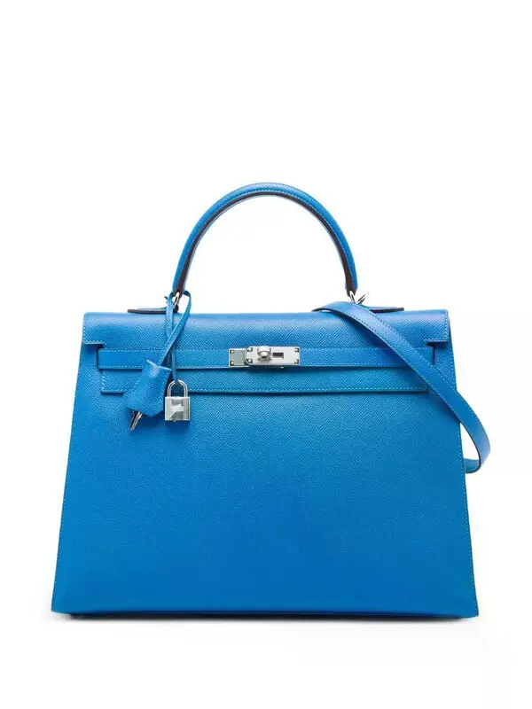 Hermès Epsom Kelly Ii Sellier 35 Satchel - Blue