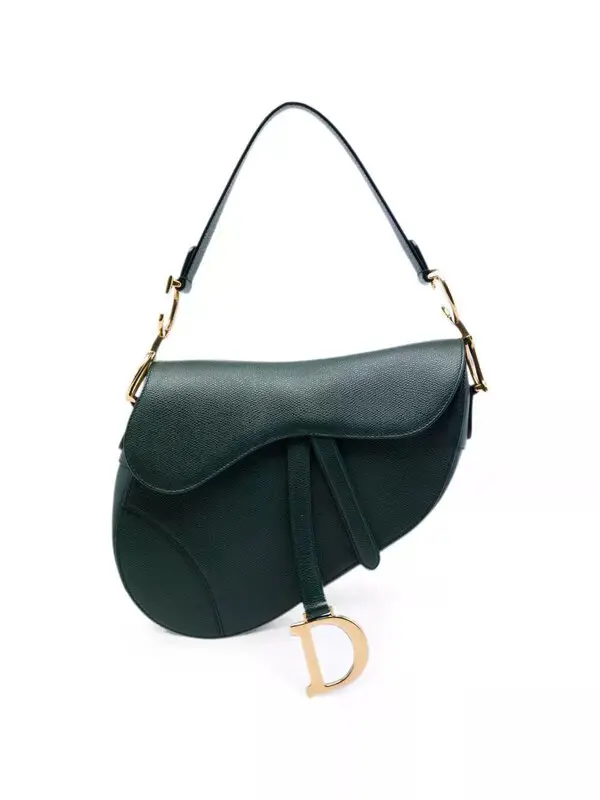 Dior 2019 Grained Calfskin Saddle Bag Shoulder Bag - Green
