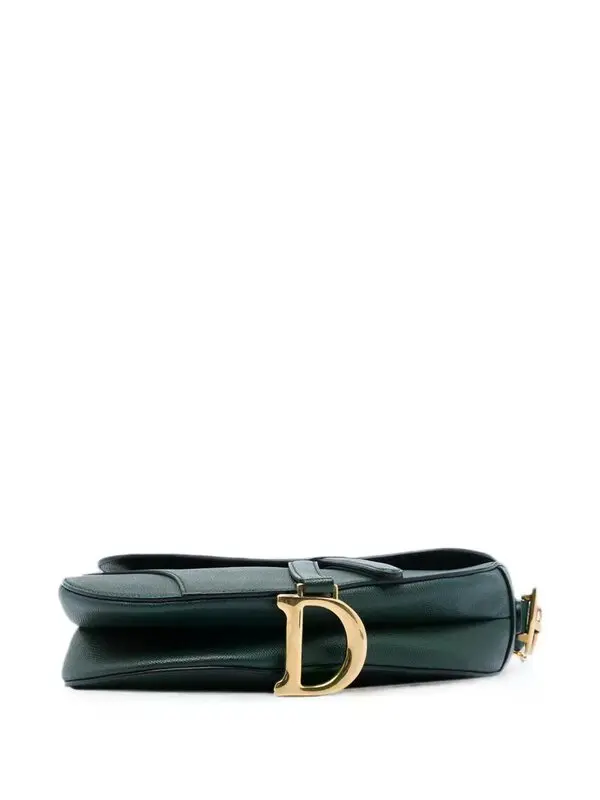 Dior 2019 Grained Calfskin Saddle Bag Shoulder Bag - Green