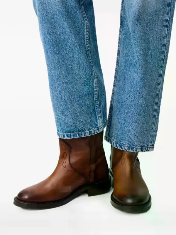 Claudie Pierlot Calfskin Leather Mid-calf Boots