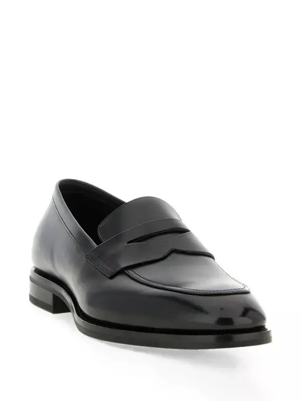 Santoni Leather Loafers