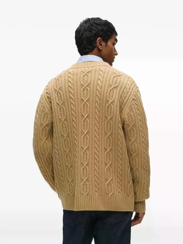 Karl Lagerfeld Ikon Cable Knit Cardigan