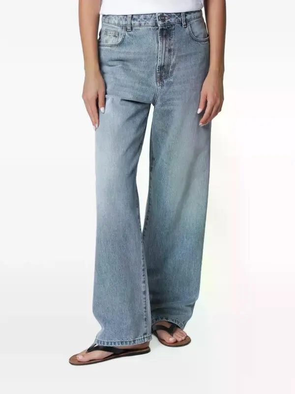 RÓHE Bruun Low-rise Wide-leg Jeans - Blue