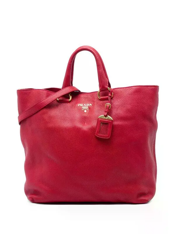 Prada Vitello Daino Open Convertible Tote Satchel