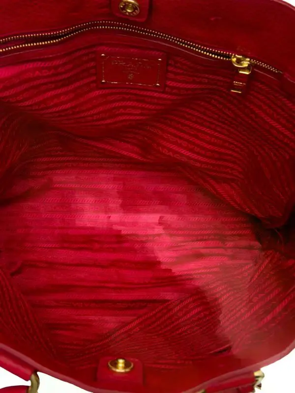 Prada Vitello Daino Open Convertible Tote Satchel