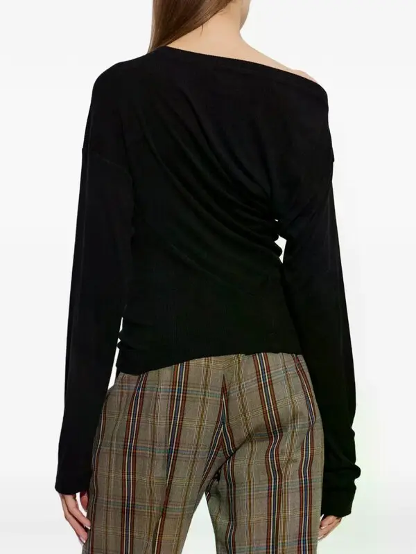 VIVIENNE WESTWOOD Orb Embroidered Asymmetric Sweater