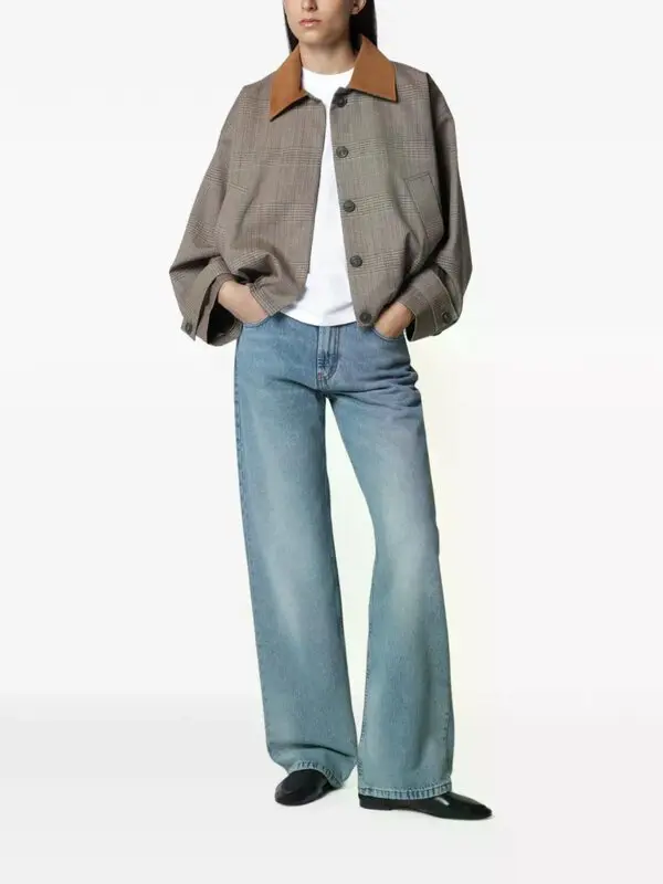 RÓHE Check-pattern Wool Bomber Jacket