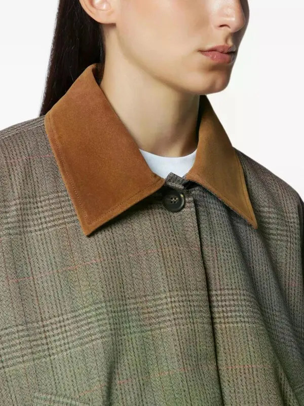 RÓHE Check-pattern Wool Bomber Jacket