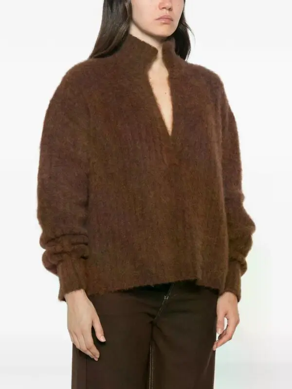 UMA WANG Brushed V-neck Sweater