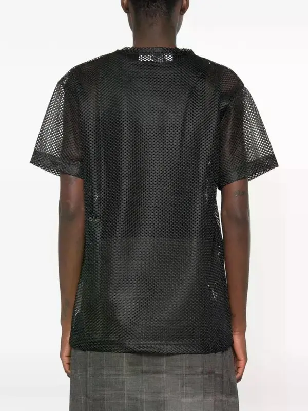 Play Comme Des Garcon Heart-patch Mesh T-shirt