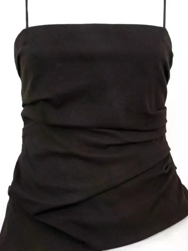 Simkhai Emerson Ruched Tank Top - Black