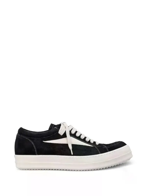 Rick Owens Suede Lace-up Sneakers - Black