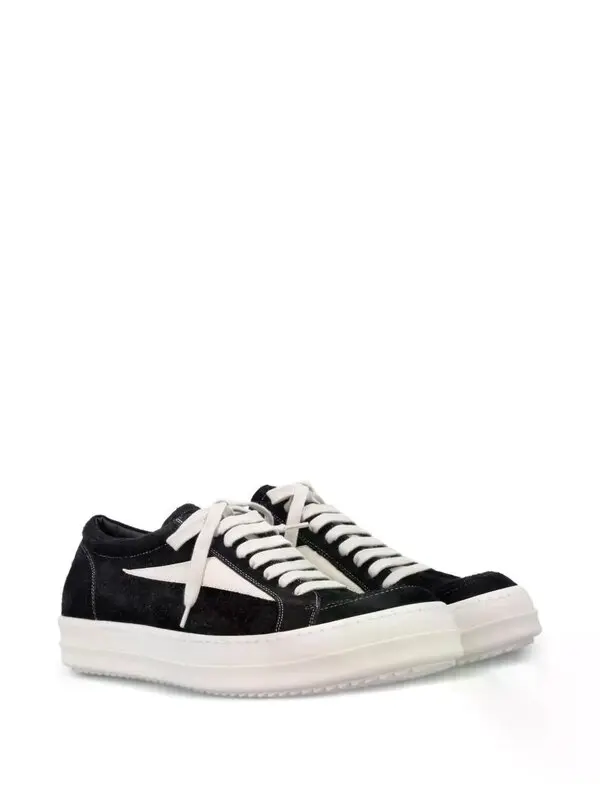 Rick Owens Suede Lace-up Sneakers - Black