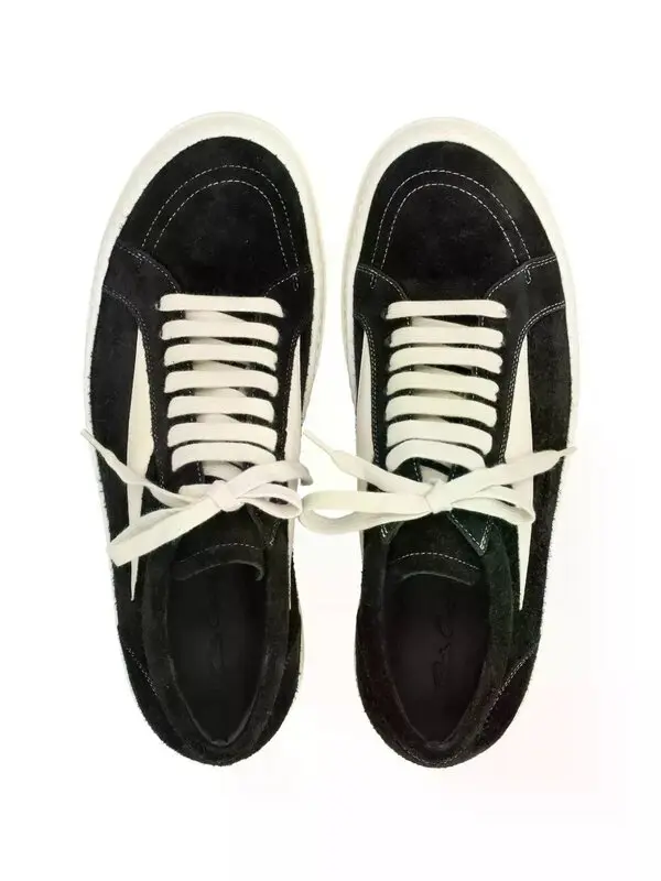 Rick Owens Suede Lace-up Sneakers - Black