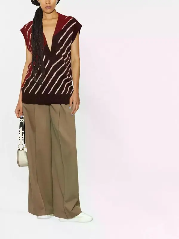 Stella McCartney Striped Alpaca Wool-blend Top