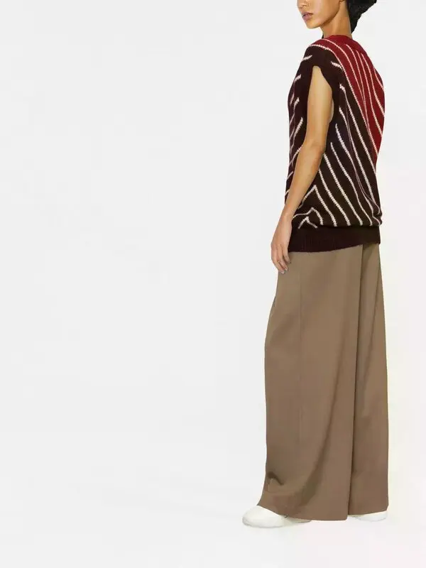 Stella McCartney Striped Alpaca Wool-blend Top