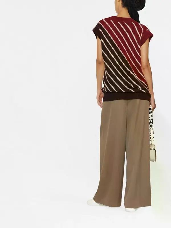 Stella McCartney Striped Alpaca Wool-blend Top