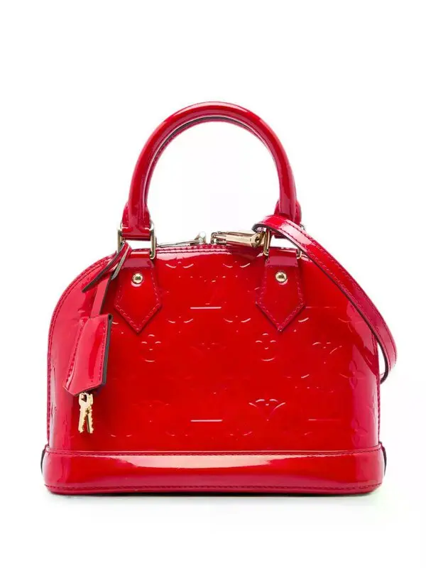 LOUIS VUITTON 2015 Monogram Vernis Alma Bb Satchel