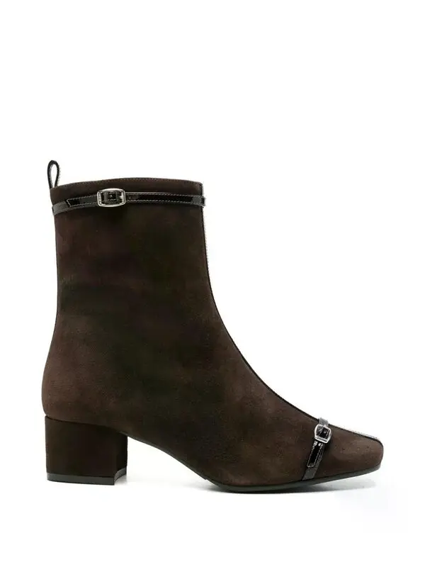 CAREL Buckle Detail Ankle Boots - Brown