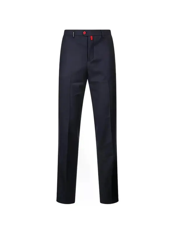 Kiton Logo-patch Straight-leg Trousers