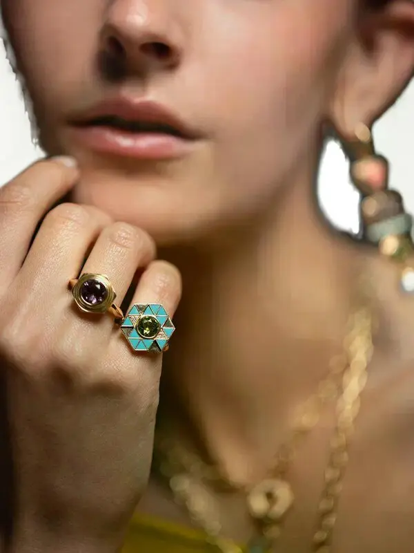 Harwell Godfrey Evil Eye Multi-stone Ring - Gold