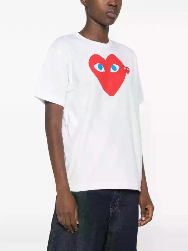 Play Comme Des Garcon Heart-print T-shirt