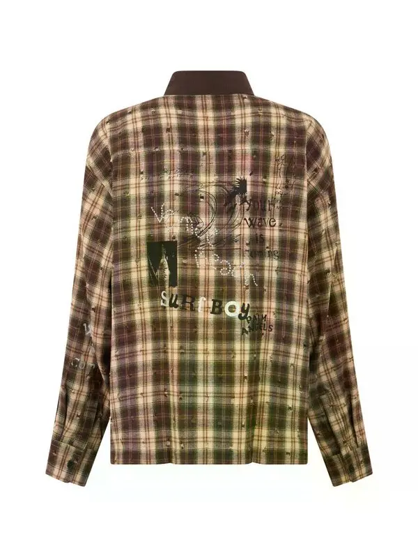 Palm Angels Surfer Dream Check Loose Shirt