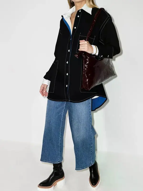 Stella McCartney Wide-leg Logo Belted Jeans