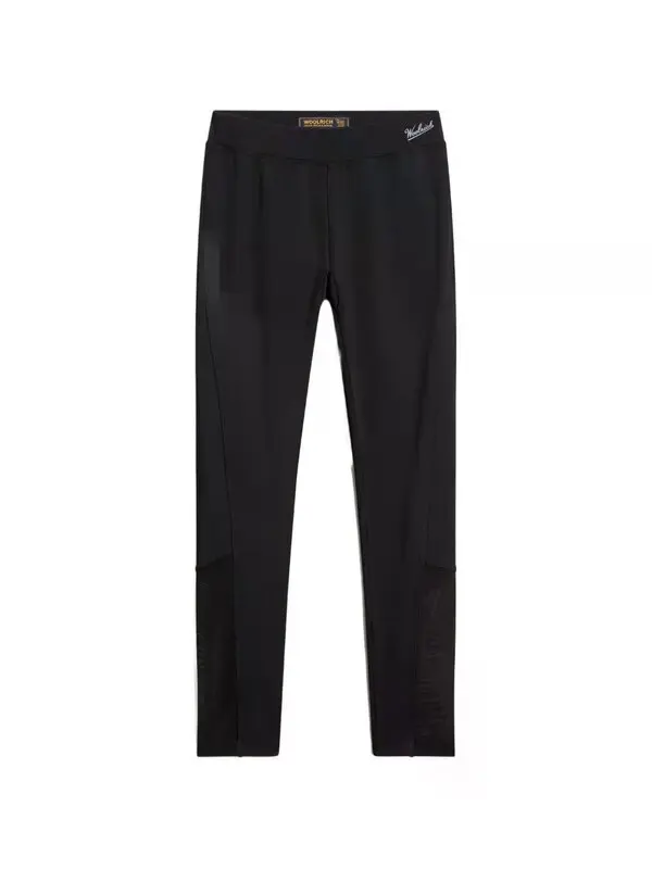 Woolrich Logo-print Mesh-panel Leggings - Black