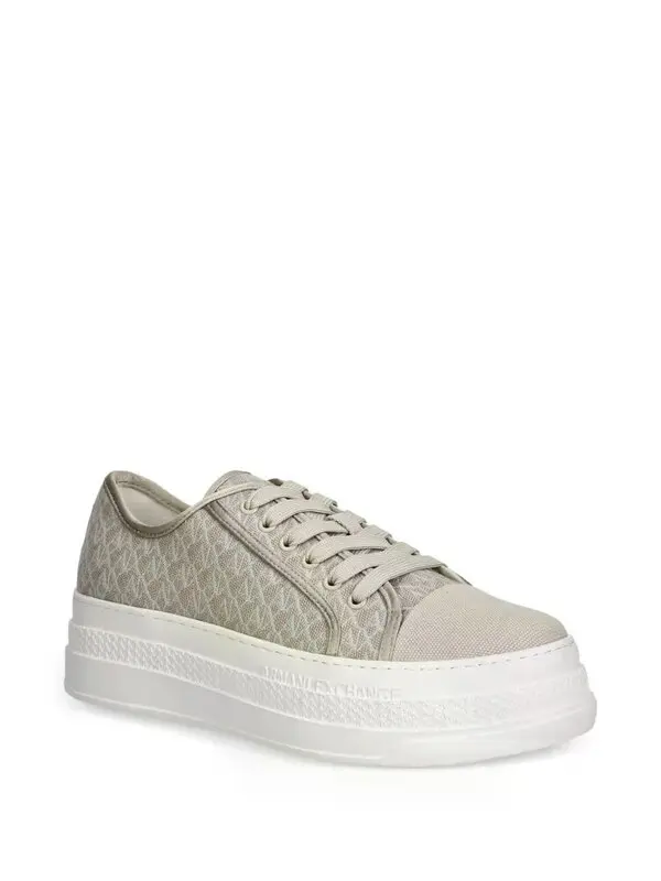 Armani Exchange Monogram Print Platform Sneakers