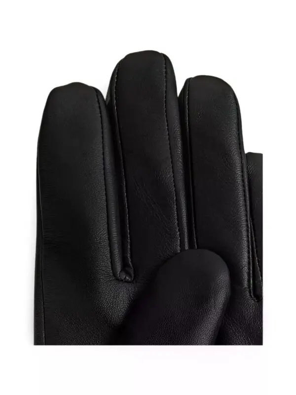 Karl Lagerfeld Logo Leather Gloves