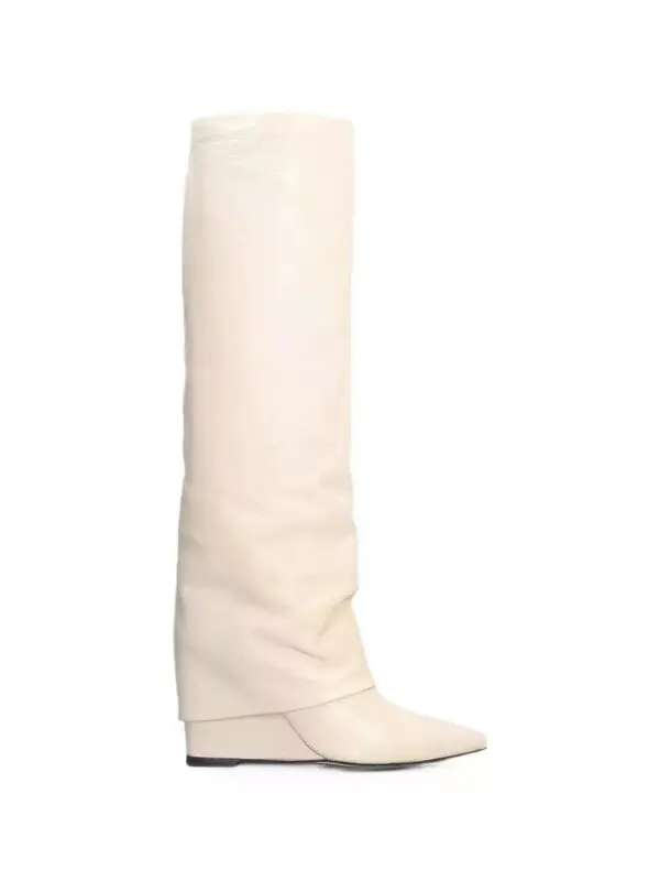 THE SELLER Pointed-toe Wedge Leather Boots