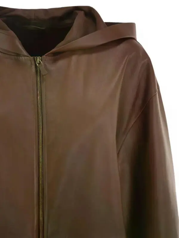 Max Mara Hooded Leather Jacket